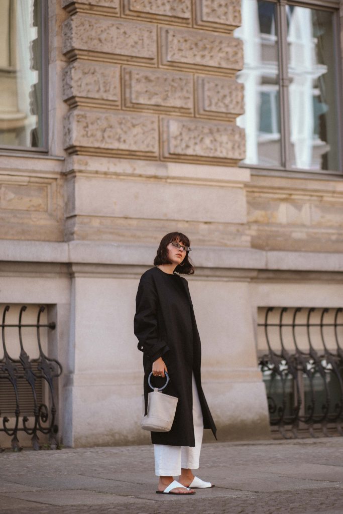 Coat Addiction and All-White Outit | Basic Apparel