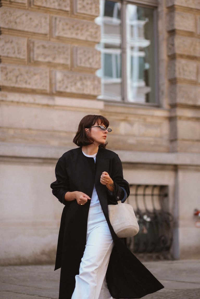 Coat Addiction and All-White Outit | Basic Apparel