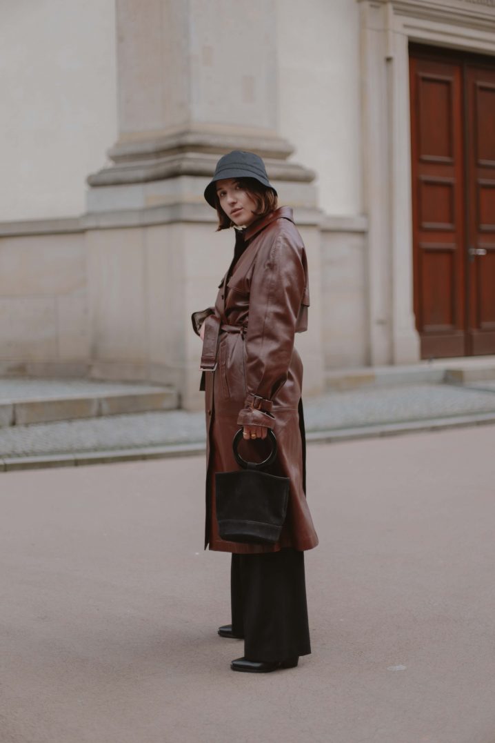 The Vintage Leather Trench | Basic Apparel